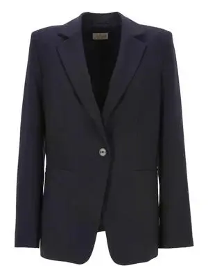 Marella Single-breasted Lapel-neckline Jacket - Blue