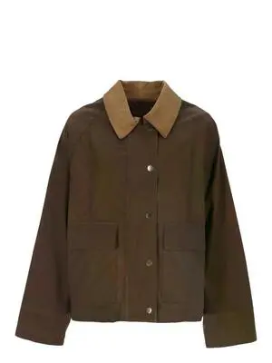 Marella Waxed-finish Jacket - Brown