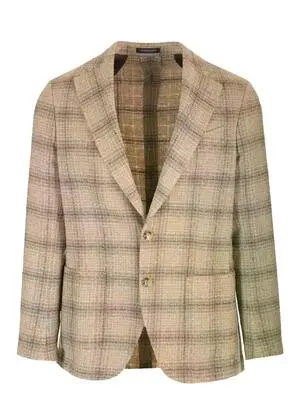 AL DUCA D’AOSTA 1902 Tartan-check Notched-lapel Blazer - Brown