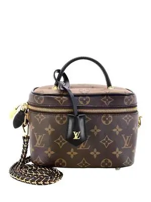 LOUIS VUITTON Reverse Monogram Canvas Pm Satchel - Brown