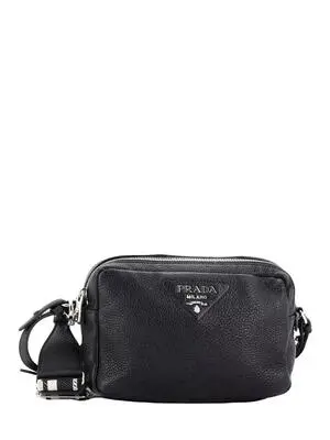 Prada Vitello Daino Flou Camera Bag - Black
