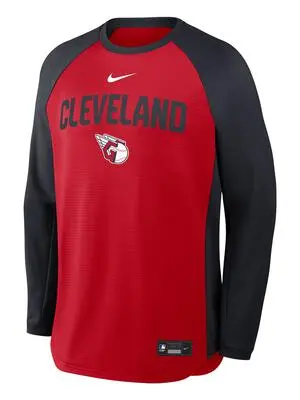 Nike Cleveland Guardians Authentic Collection Dri-fit Pullover Crew - Red