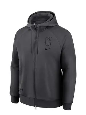 Nike Cleveland Guardians Authentic Collection Dri-fit Mlb Full-zip Hoodie - Grey