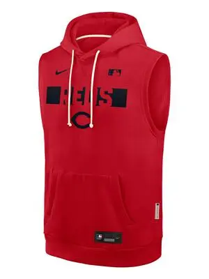 Nike Cincinnati Reds Authentic Collection Standard Issue Sleeveless Pullover Hoodie - Red