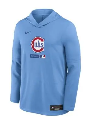 Nike Chicago Cubs Authentic Collection Dri-fit Mlb Long-sleeve Hooded Top - Blue