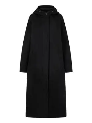 STUDIO TOMBOY Hooded Wool Coat - Black