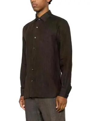 Zegna Linen Shirt - Brown