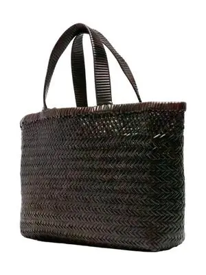 Manebí Woven Leather Tote Bag - Brown