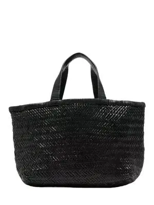 Manebí Woven Leather Tote Bag - Black