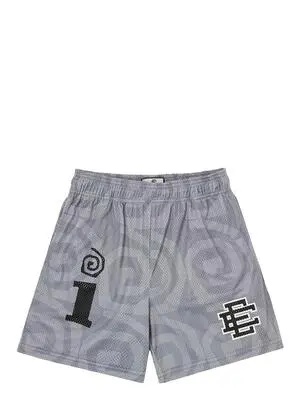ERIC EMANUEL ERIC EMANUEL X Interscope Records Logo-Print Mesh Shorts Grey