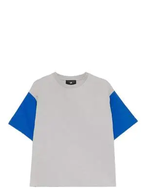 LII Colour-block Short-sleeve T-shirt Grey