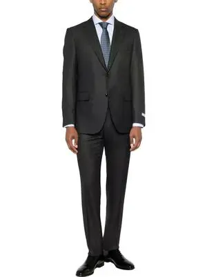 Canali Single-breasted Wool Suit - Grey