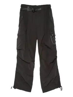 AND WANDER Belted Cargo Trousers - Black