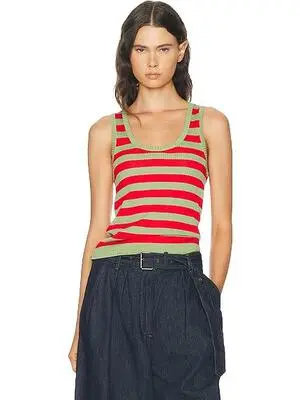 Dries Van Noten Tova Striped Knit Tank Top - Mint