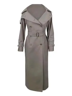 Max Mara Pancia Belted Double-breasted Trench Coat - Grey