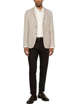 Zegna Two-button Single-breasted Blazer - Neutrals
