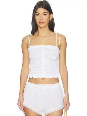 SKIMS Garment Washed Ruffle Cami - Snow