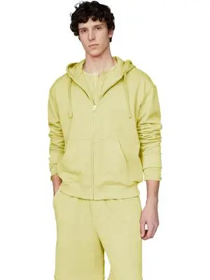 ATM Anthony Thomas Melillo French Terry Zip-up Hoodie - Mellow Yellow
