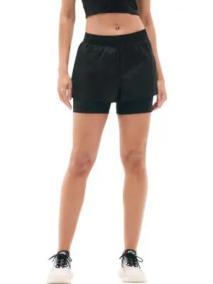 Athleta Athleta Fast Route Hybrid Run Shorts Black