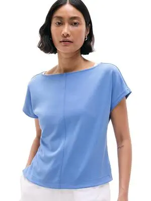 Athleta Seasoft Boat Neck Tee - Waterfall
