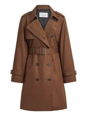 COACH OUTLET Coach Mid Trench Coat - Chocolate Brown