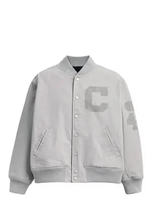 COACH OUTLET Coach Canvas Varsity Jacket - Light Grey