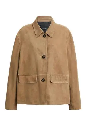 COACH OUTLET Coach Suede Jacket - Umber