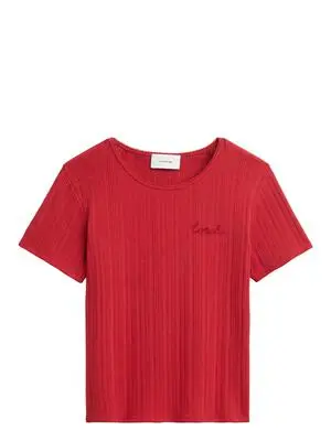 COACH OUTLET Coach Pointelle T-shirt - Scarlet