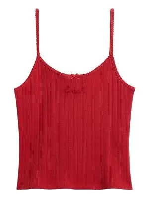COACH OUTLET Coach Pointelle Knit Tank - Scarlet