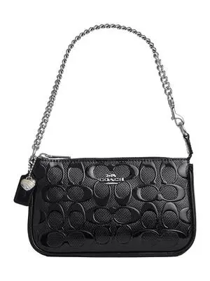 COACH OUTLET Coach Nolita 19 Signature Leather Clutch With Heart Charm - Silver/black