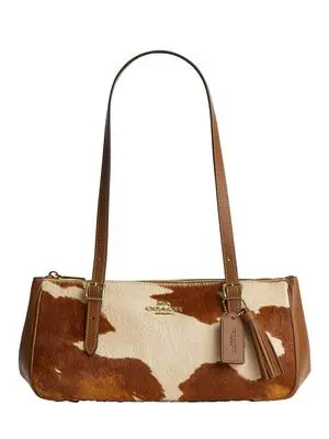 COACH OUTLET Coach Asher Shoulder Bag In Printed Haircalf And Leather - Gold/cow Multi