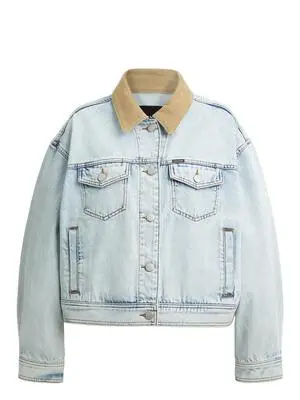 COACH OUTLET Denim Jacket With Corduroy Collar - East River Wash