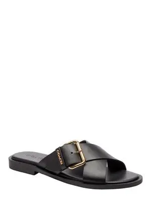 COACH OUTLET Coach Crisscross Buckle Sandal - Black