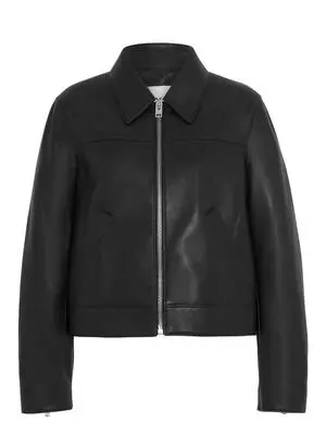 COACH OUTLET Leather Moto Jacket - Black