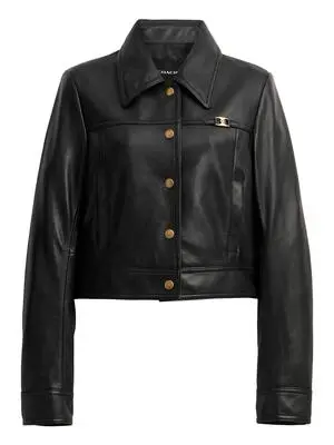 COACH OUTLET Heritage C Snap Front Shrunken Jacket - Black