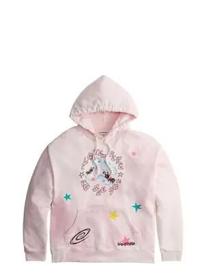 COACHTOPIA Hoodie With Floated Here To See You Print - Light Pink Multi