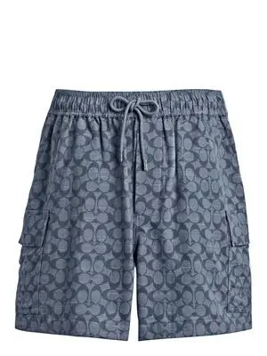 COACH OUTLET Coach Signature Camp Shorts - Navy