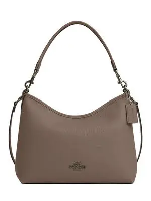 COACH OUTLET Coach Laurel Shoulder Bag In Soft Pebble Leather - Gunmetal/dark Stone