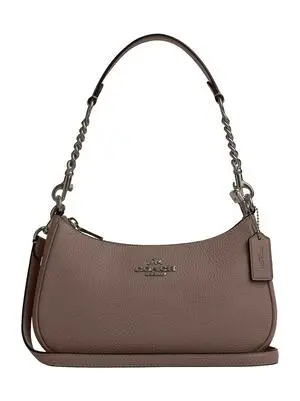 COACH OUTLET Teri Shoulder Bag In Refined Pebble Leather - Gunmetal/dark Stone
