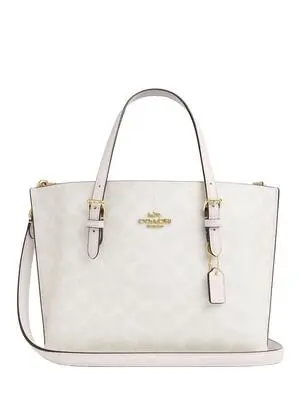 COACH OUTLET Coach Signature Canvas Mollie Tote - Gold/white/chalk