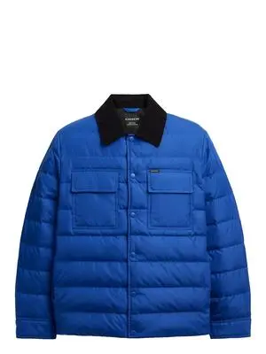 COACH OUTLET Lightweight Shirt Down Jacket In Recycled Polyester - Blue