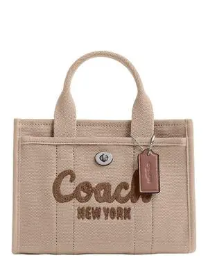 COACH OUTLET Coach Canvas And Grosgrain Cargo Tote Bag - Silver/dark Natural
