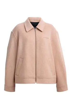 COACH OUTLET Coach Wool Zip Front Jacket - Blush
