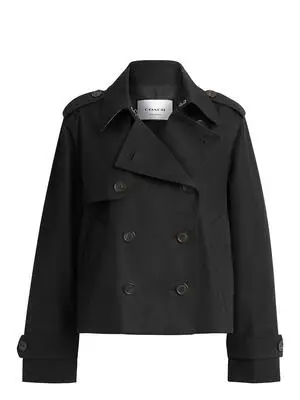COACH OUTLET Coach Short Trench Coat - Black