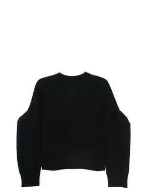 Sacai Puff Sleeve Crewneck Sweater - Black