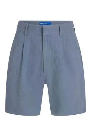 Karl Lagerfeld Crinkled Tailored Shorts - Blue