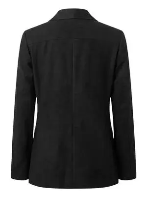 META CAMPANIA COLLECTIVE Linen Shawl Lapel Jacket - Black