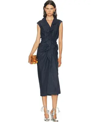Dries Van Noten Davyl Denim Dress - Indigo