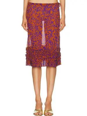 Dries Van Noten Scotts Skirt - Orange