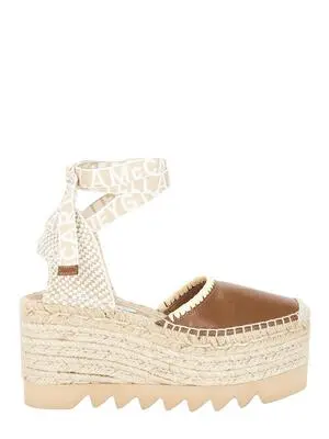 STELLA MCCARTNEY Stella McCartney Gaia 80 Whipstitched Wedge Sandal